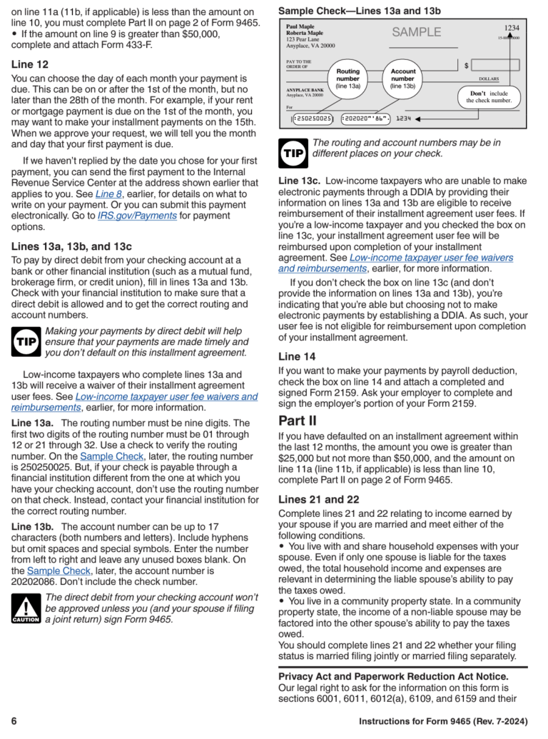 How to Set Up a Payment Plan with the IRS (Easy Tips for Form 9465 ...