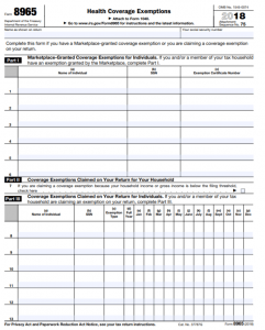 IRS Form 8965: Do You Have to Pay a Penalty for Not Having Health ...